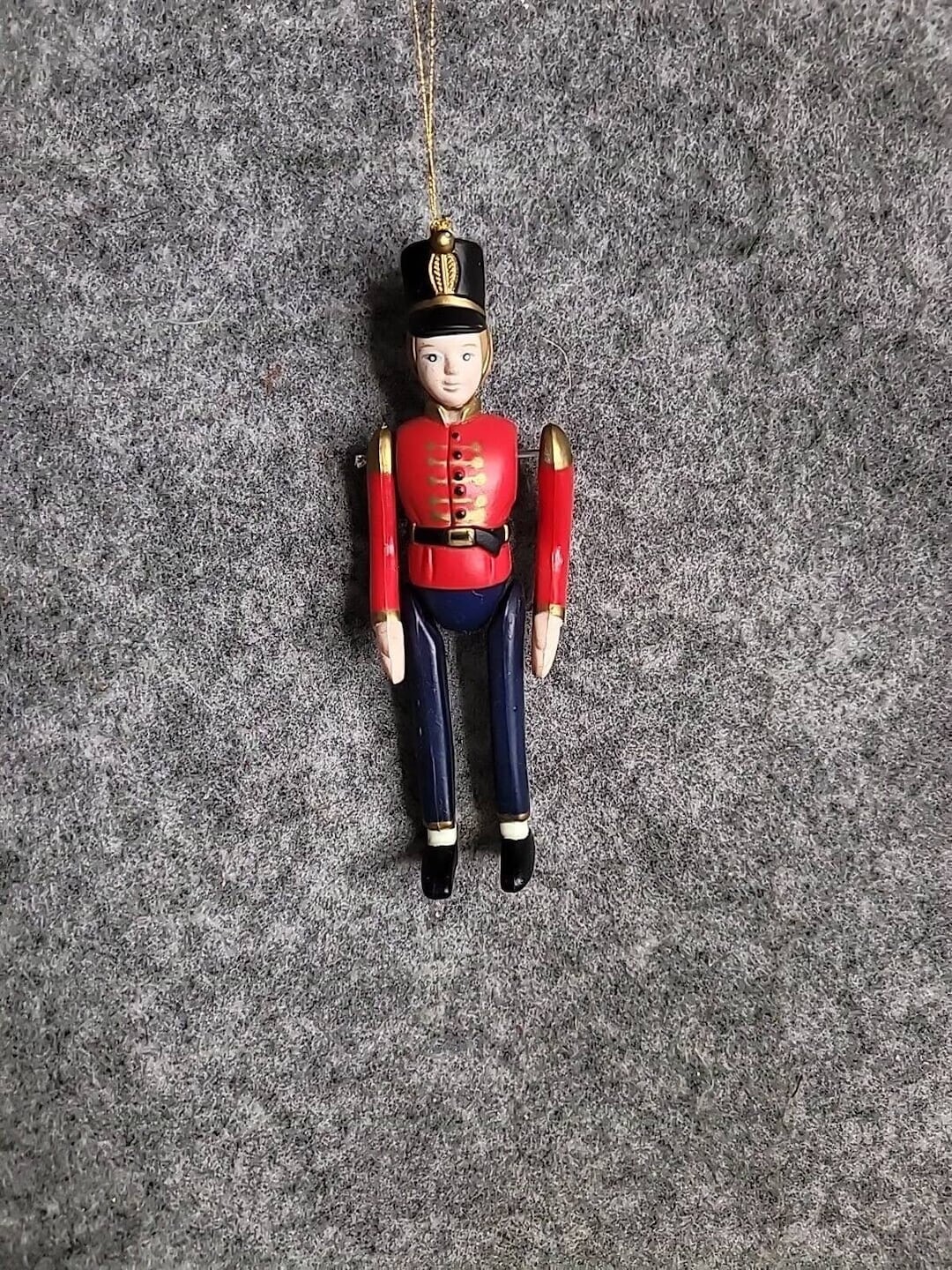 Vintage Articulated Toy Soldier Red Top Blue Pants Hanging Decoration ...