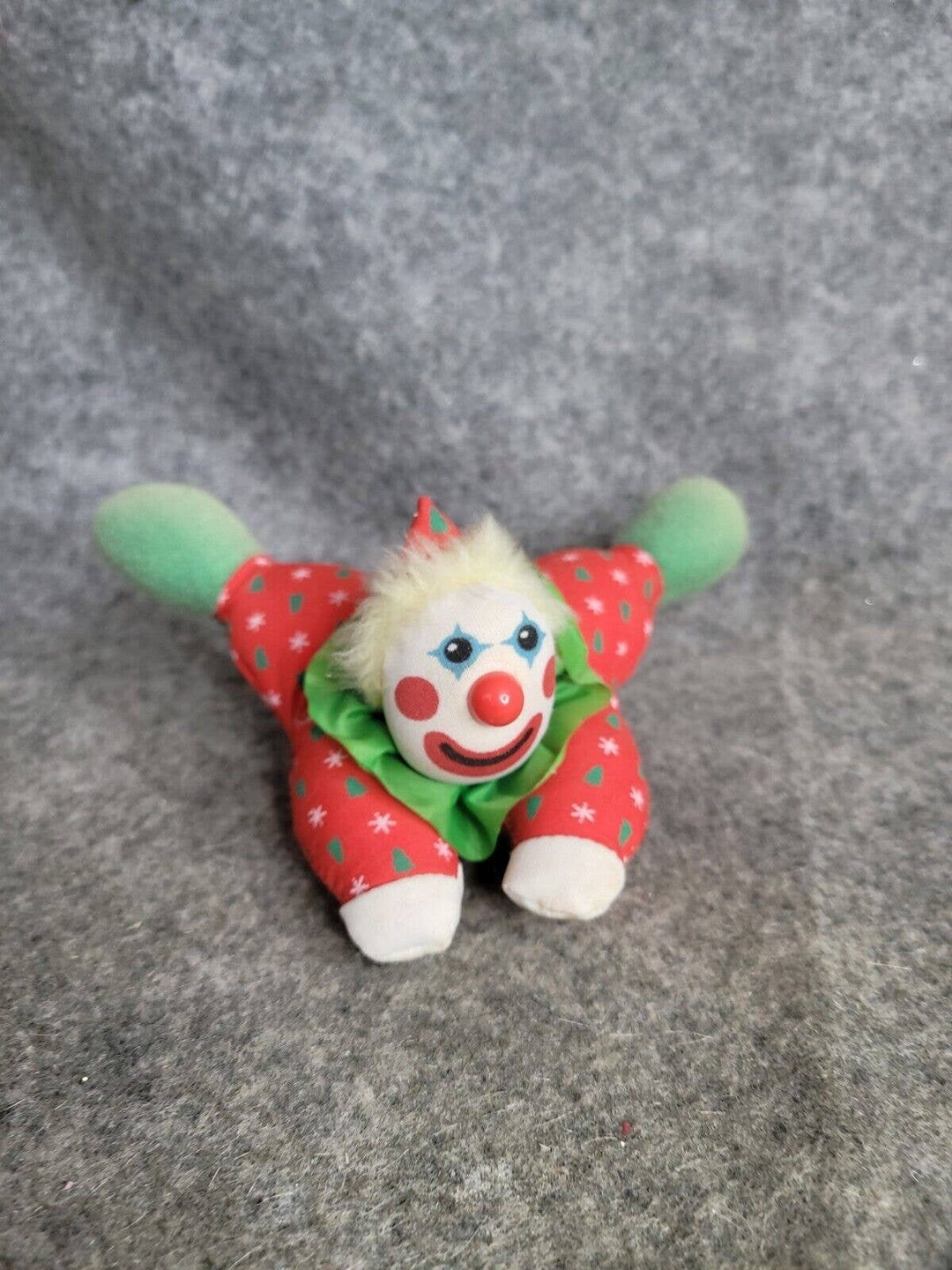 Vintage Circus Clown Laying Down Tricks Red Green Collector - Etsy