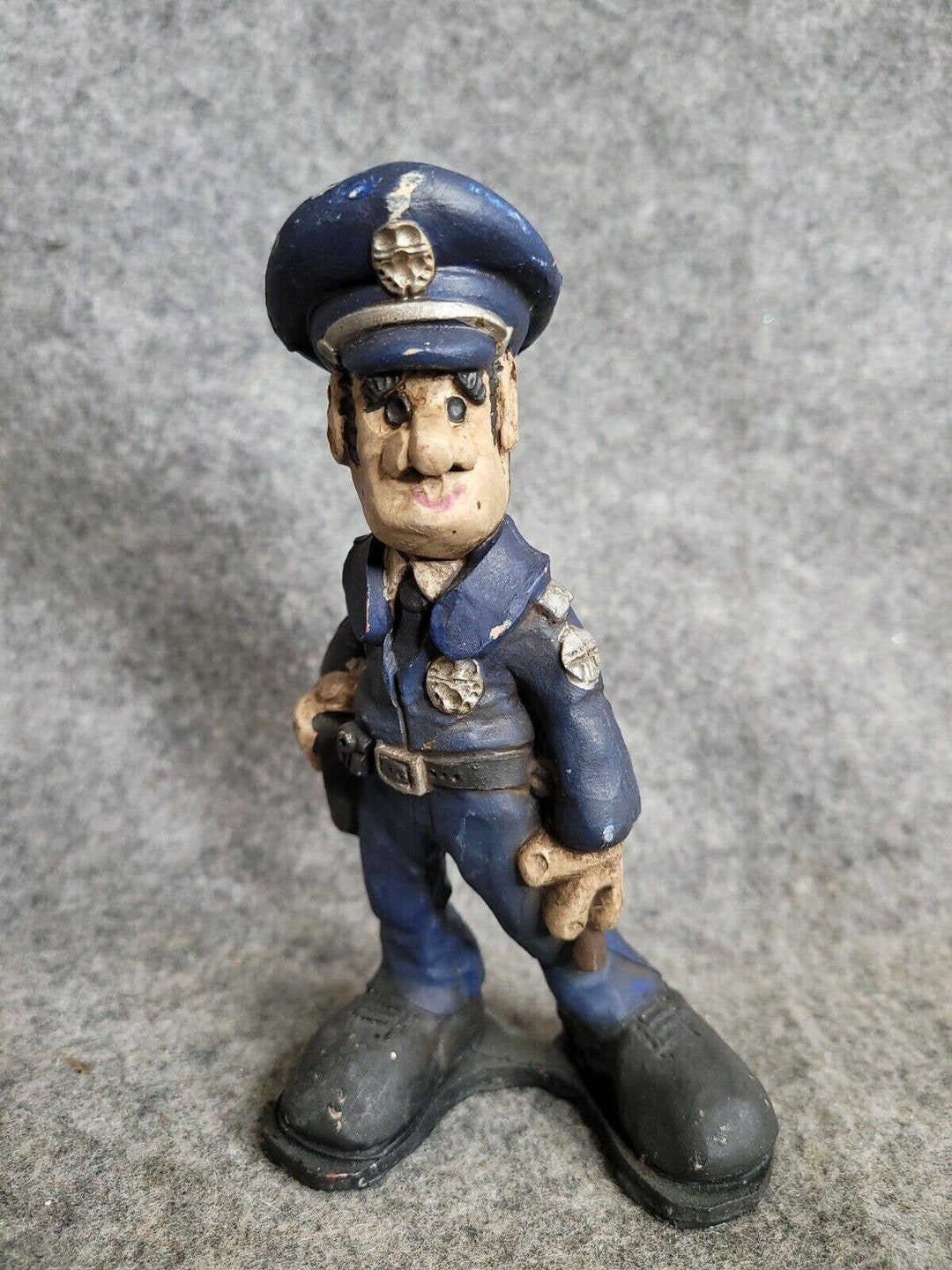 Vintage Police Officer Statue Figurine Handmade Badge Protect - Etsy