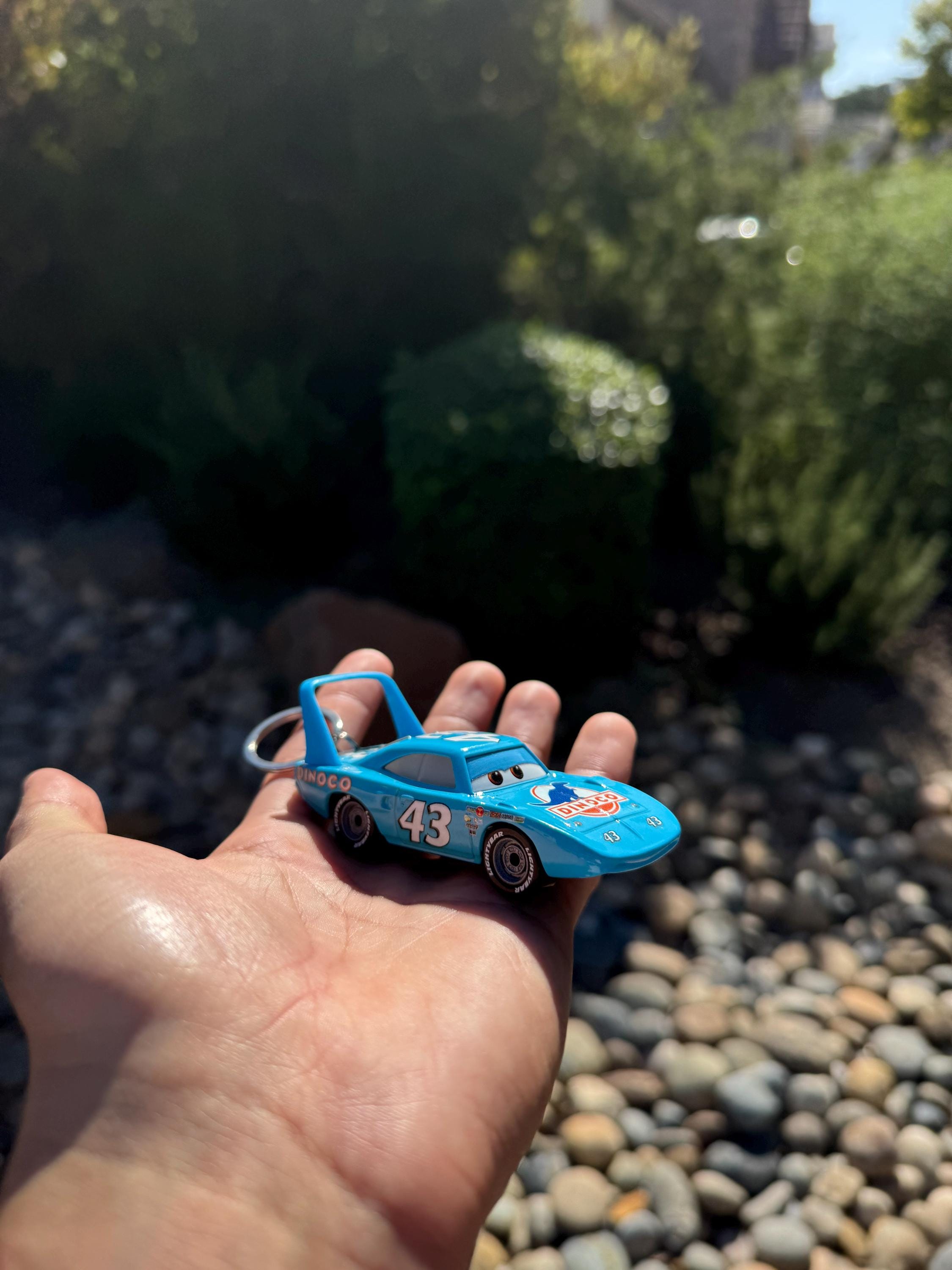 Dinoco Keychain, Pixar the King Cars Keyring , Blue Disney Cars Charms ...