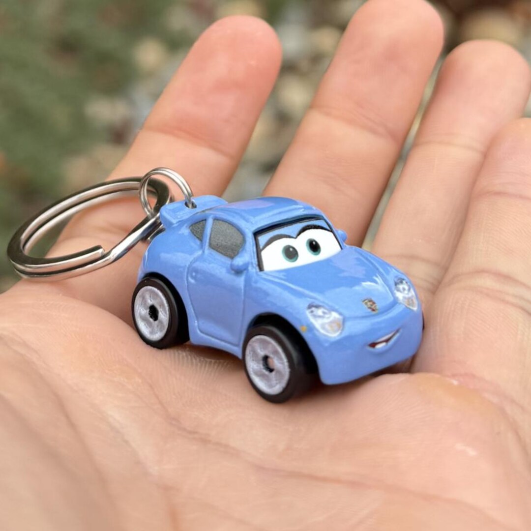 Sally Carrera Pixar Cars Keychain Keyring Accessories Mini Cartoon Car ...