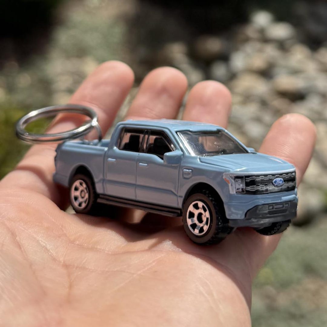 Ford F-150 Lightning Keychain: Blue Rugged Truck Lover Gift - Etsy