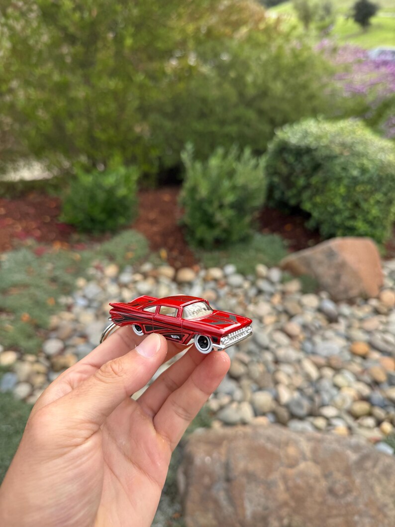 1959 Chevy Impala Red Mini Keychain Keyring Accessories Classic Car ...