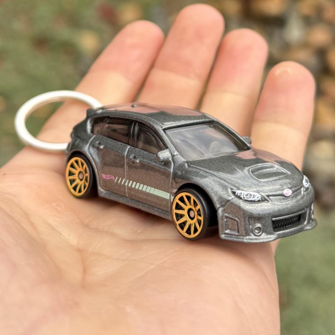 Subaru WRX STI Grey Wagon Keychain Keyring Accessories Mini Rally Car ...