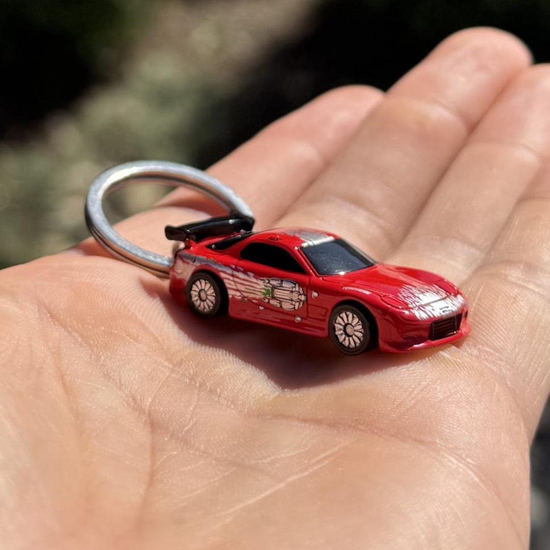 Fast and Furious Mazda RX-7 Keychain: Dom's Red JDM Car Charm - Etsy