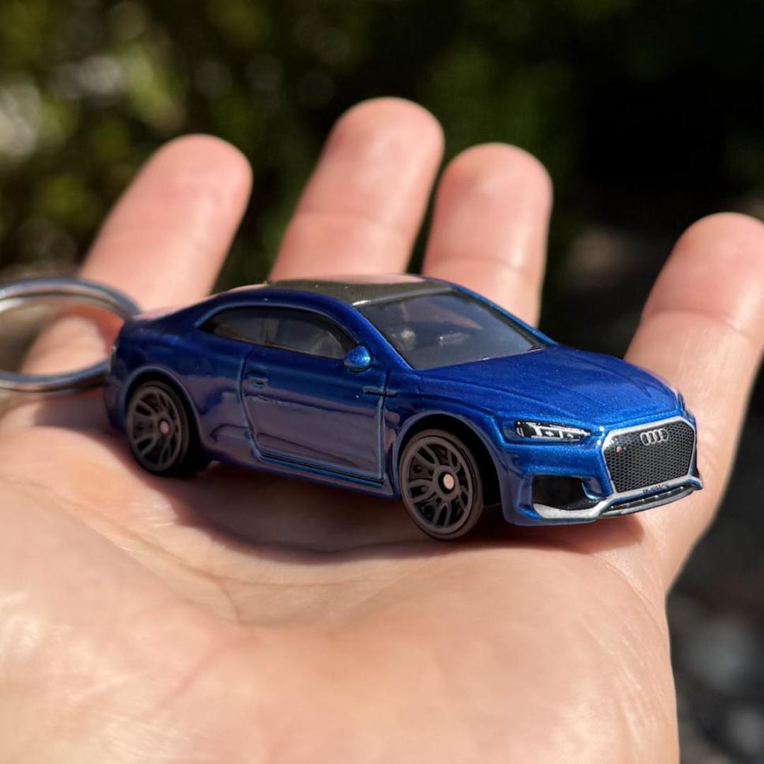 Audi RS5 Coupe Keychain, Blue Car Keyring, Auto Charm - Etsy