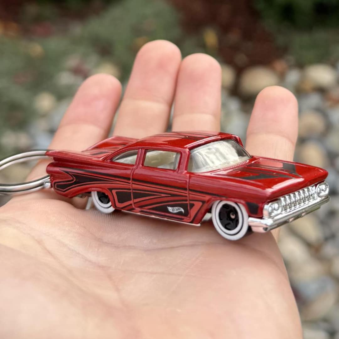 1959 Chevy Impala Red Mini Keychain Keyring Accessories Classic Car ...
