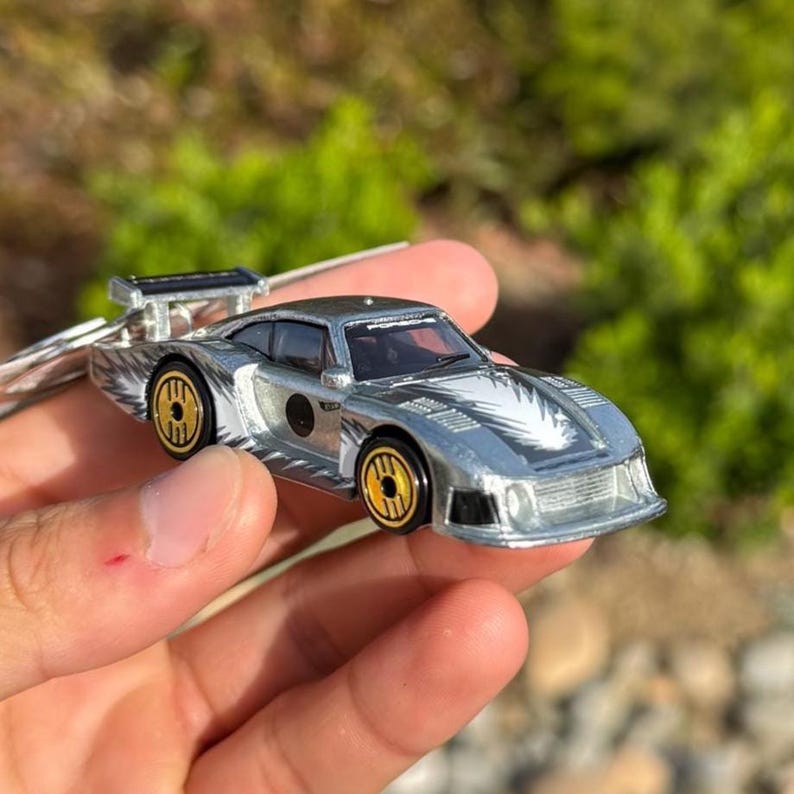 Porsche 935 Keychain, 935-78 Silver Porsche Keyring, Porsche 911 Charms ...