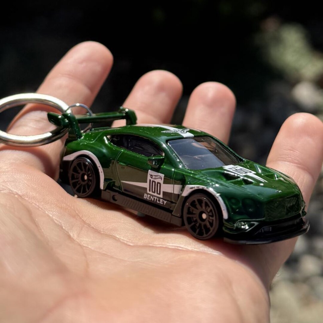Bentley Continental GT3 Keychain, Green Race Car Keyring - Etsy