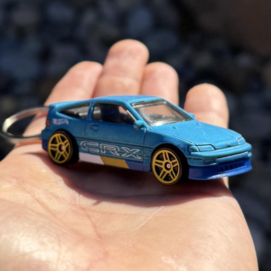 Blue 1985 Honda CRX Keychain, JDM Retro Hatchback Keyring - Etsy