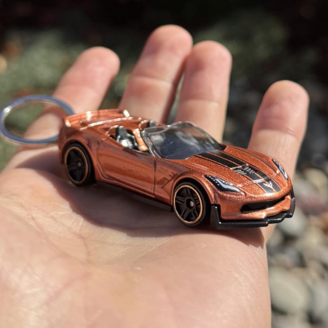 Corvette C7 ZO6 Keychain, Brown Collectible Car Keyring - Etsy