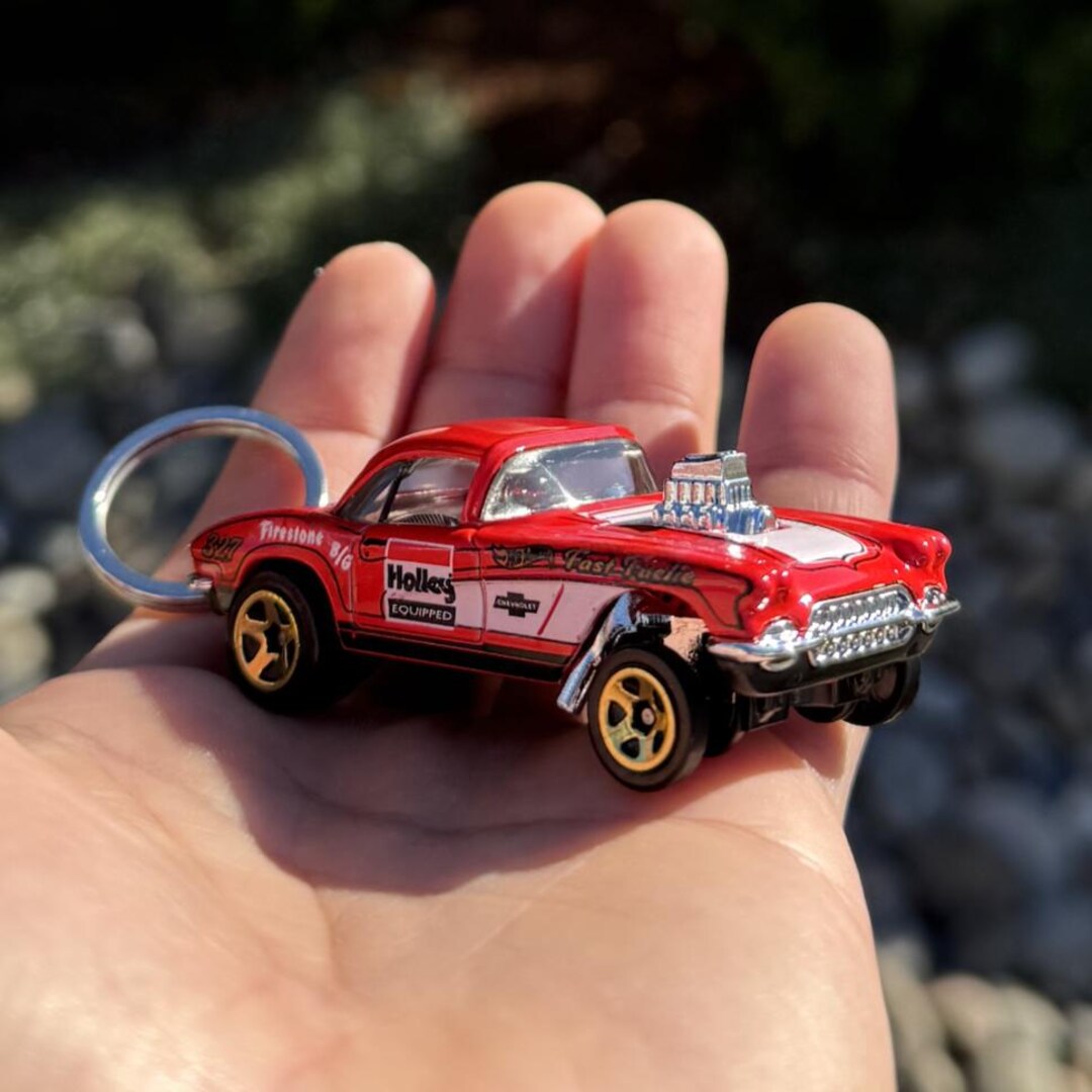 1962 Chevy Corvette Gasser Red Mini Keychain Keyring Accessories Race ...