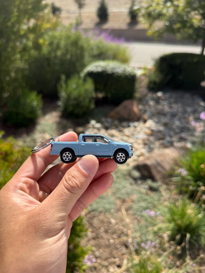 Ford F-150 Lightning Keychain: Blue Rugged Truck Lover Gift - Etsy