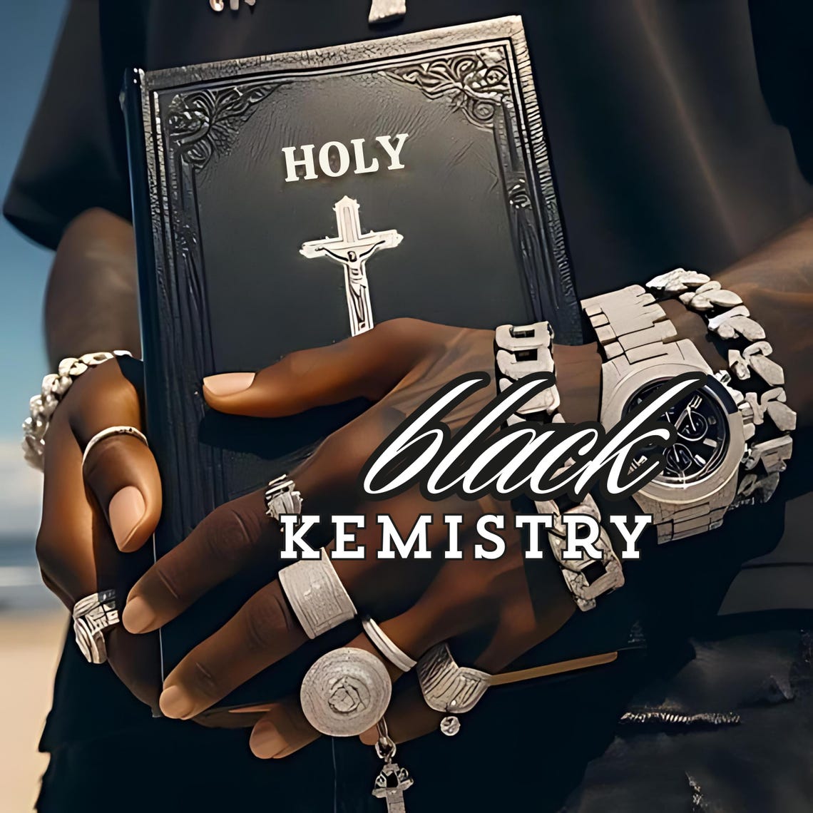Holy Bible African Americans Holding Holy Bible Luxurious Jewelry ...