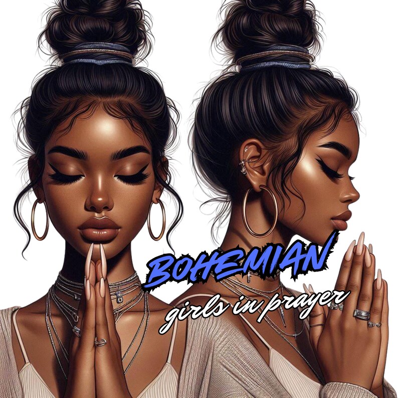 Bohemian Girls in Prayer 19 PNG Images - Etsy
