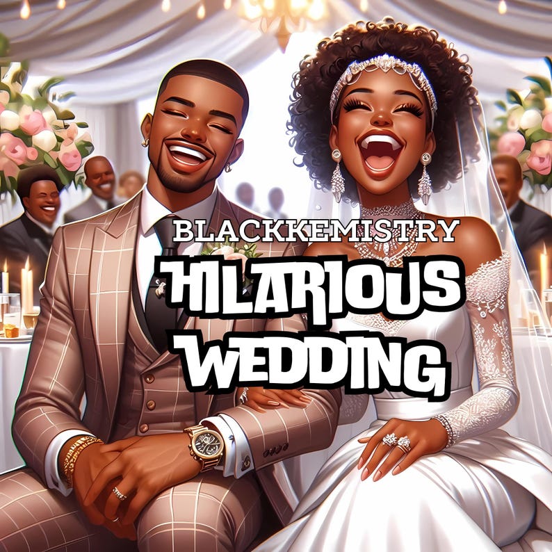 Hilarious Wedding African American Bride & Groom 22 PNG Images - Etsy