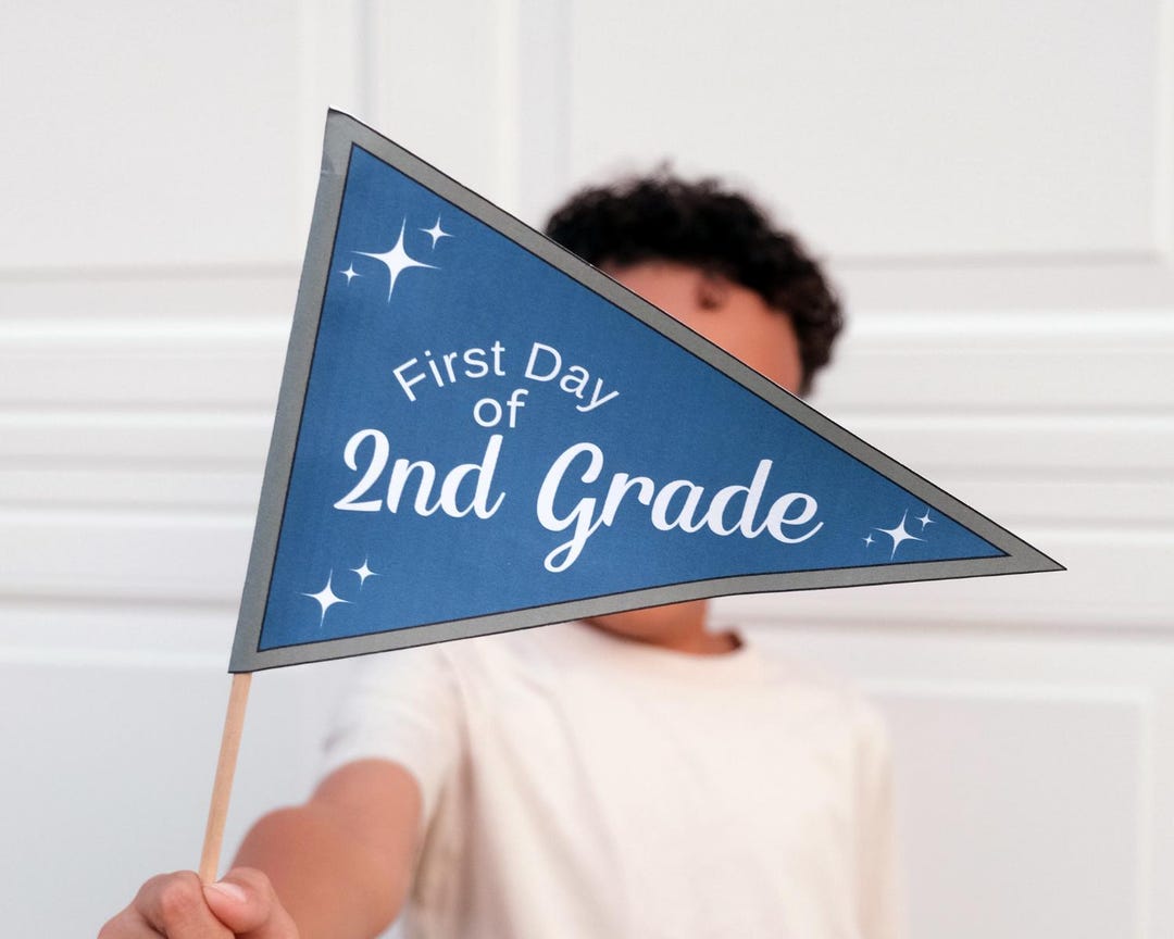 BLUE First Day of School Flags | Last Day of School | PK-12 ...