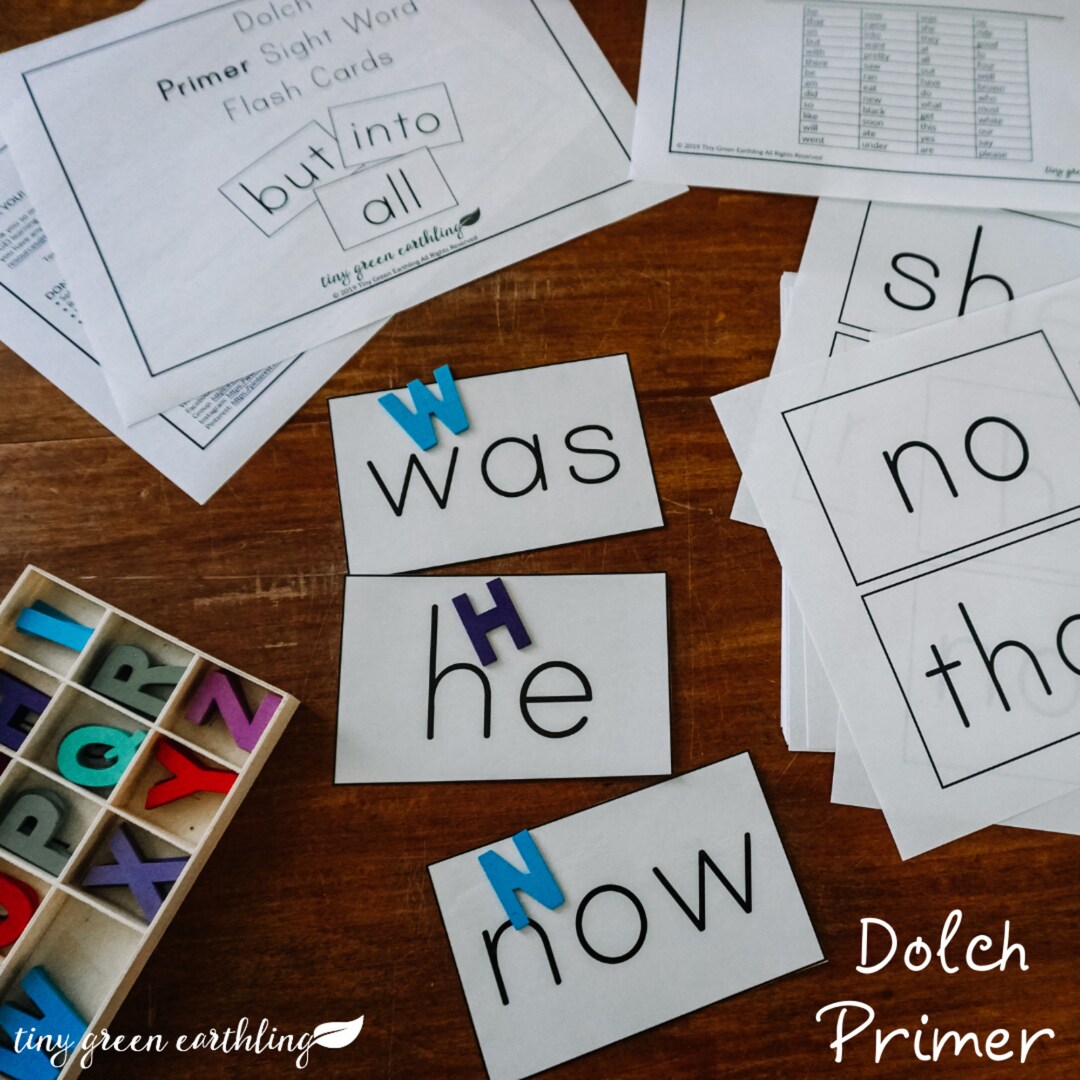 Dolch Primer Sight Words Flash Card Printable (LARGE & MINIMALIST) - Etsy