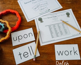 Dolch FIRST Grade Sight Words Flash Card Printable (LARGE & MINIMALIST ...