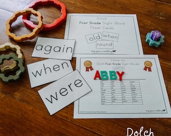Dolch SECOND Grade Sight Words Flash Card Printable (LARGE & MINIMALIST ...