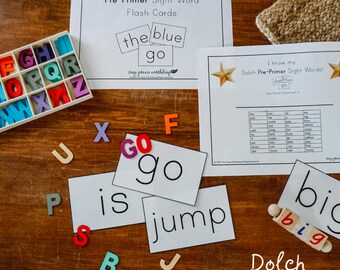Dolch FIRST Grade Sight Words Flash Card Printable (LARGE & MINIMALIST ...