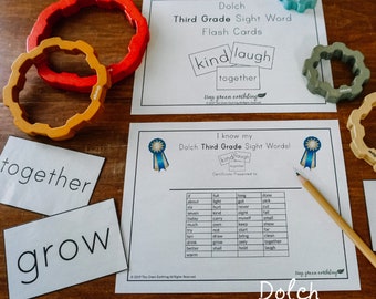 Dolch FIRST Grade Sight Words Flash Card Printable LARGE & MINIMALIST ...