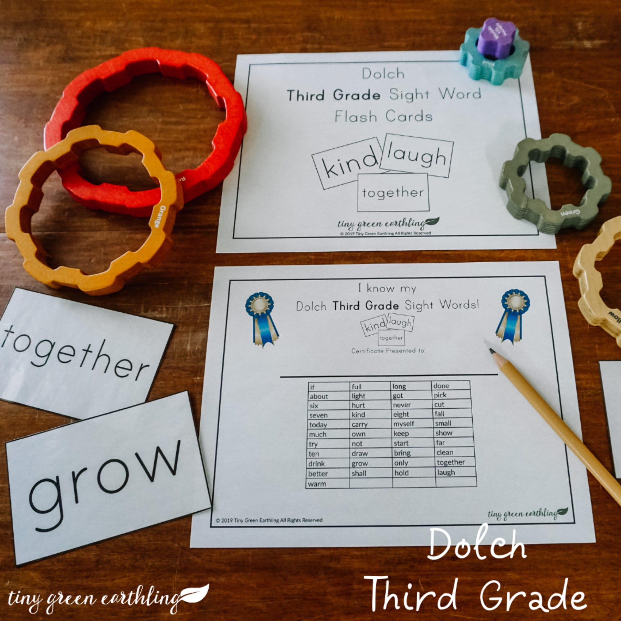 Dolch SECOND Grade Sight Words Flash Card Printable (LARGE & MINIMALIST ...