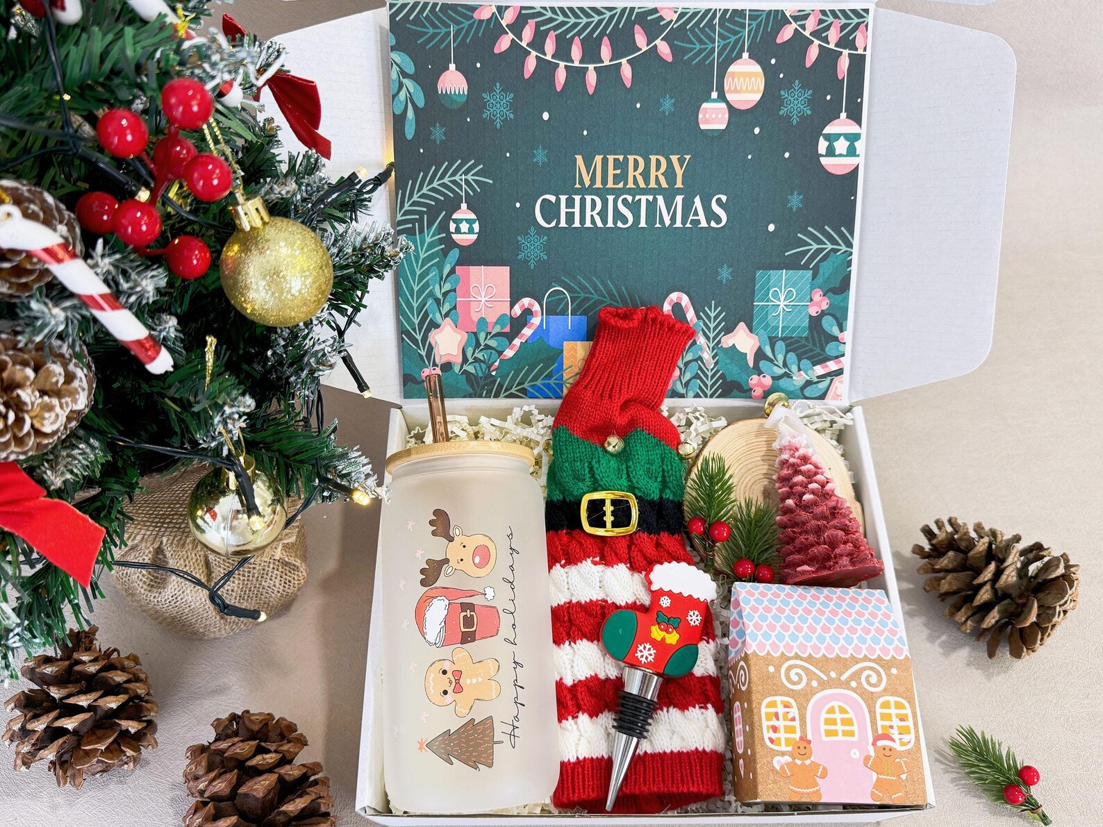 Christmas Gift Box,holiday Gift Box Set, Warm Care Package for Women ...