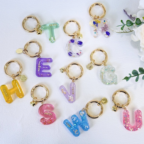 Letter Keyring - Etsy