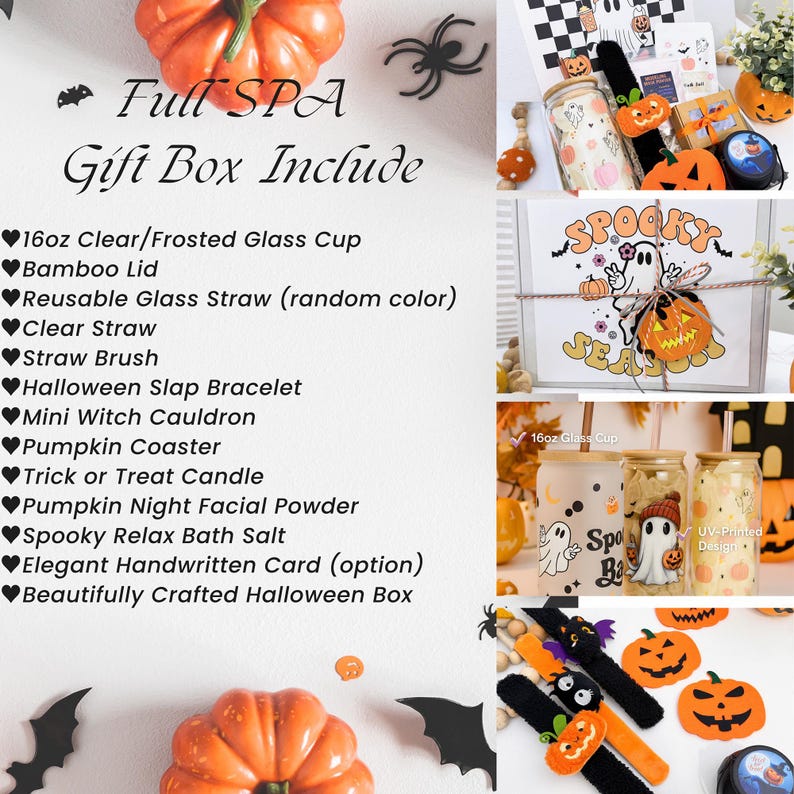 Halloween Gift Box, Spooky Ghost Tumbler, Pumpkin Decor, Halloween ...