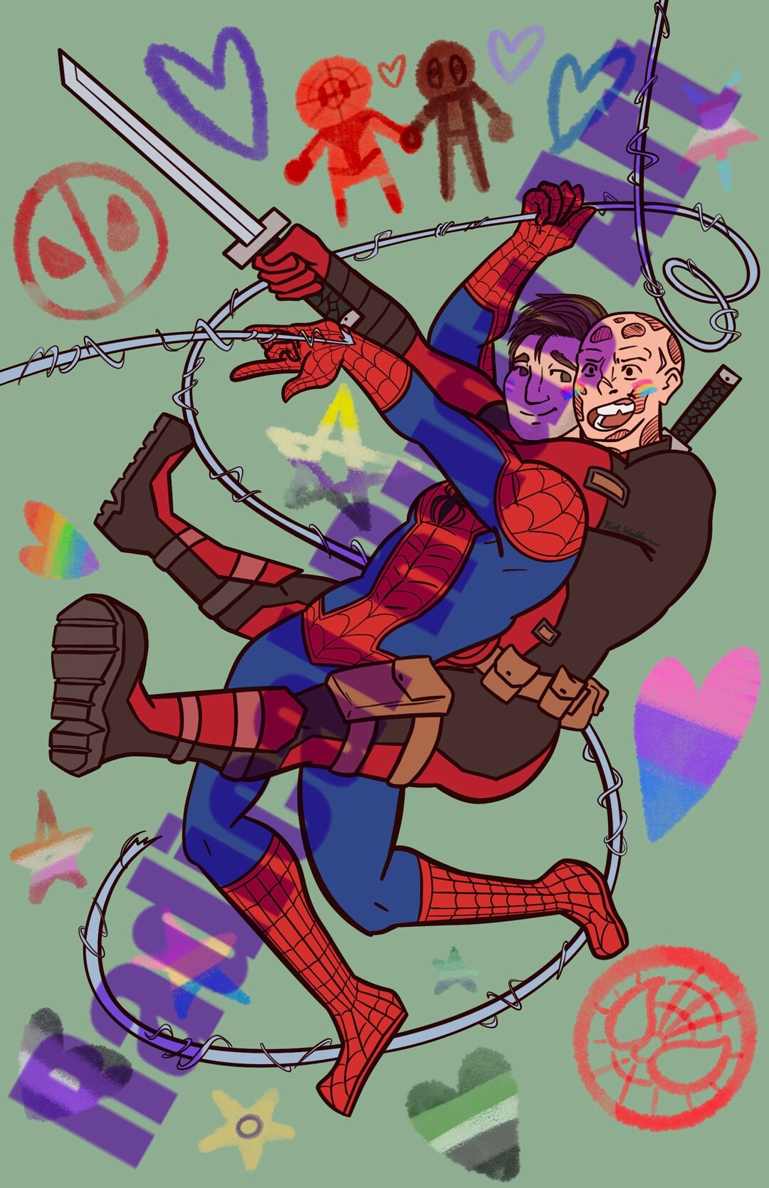 Spideypool 11x17 Pride Poster - Etsy