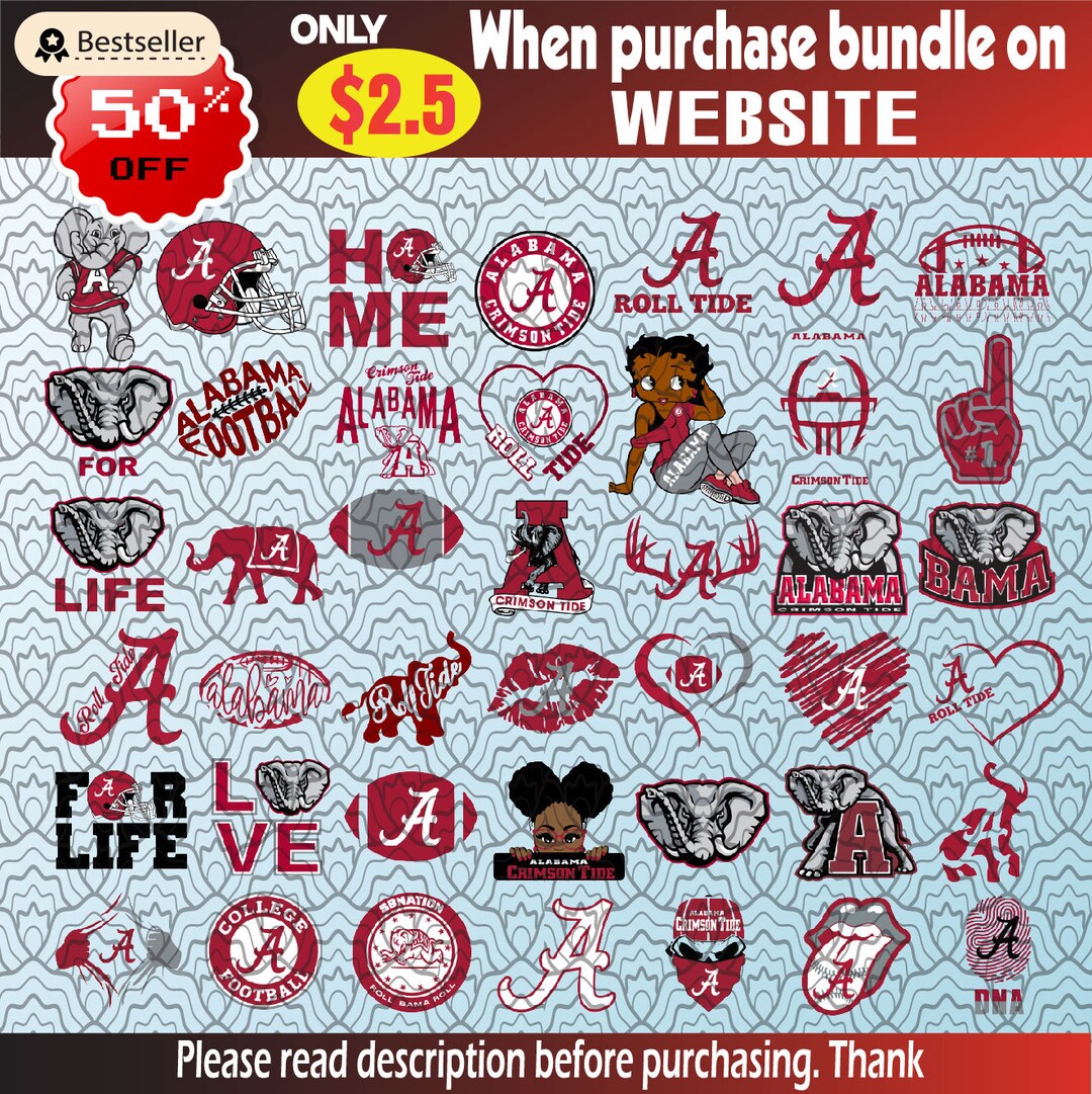 Alabama Crimson Tide Svg Sports Svg Alabama Crimson Tide - Etsy