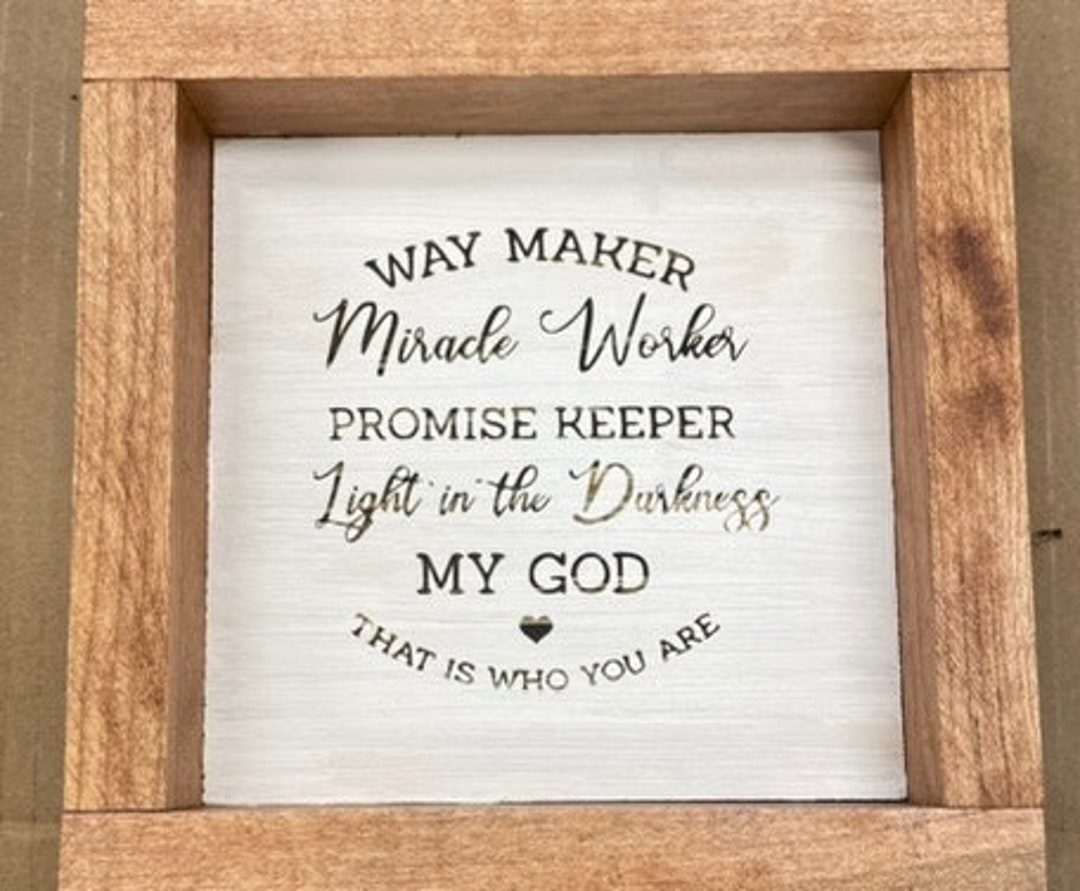 Way Maker, Miracle Worker Sign - Etsy