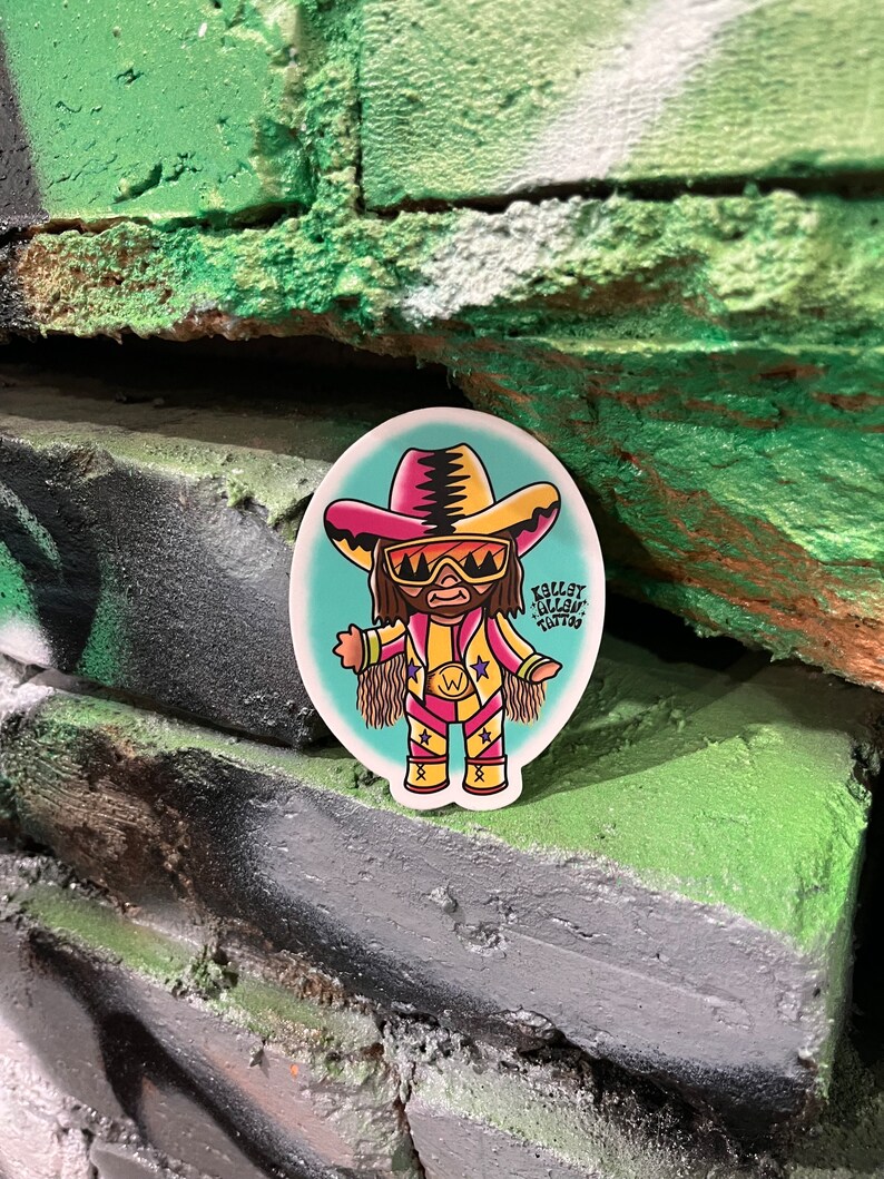 Kewpie Macho Man Randy Savage Sticker - Etsy