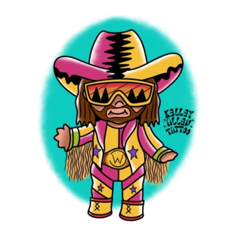 Kewpie Macho Man Randy Savage Sticker - Etsy