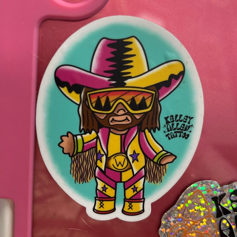 Kewpie Macho Man Randy Savage Sticker - Etsy