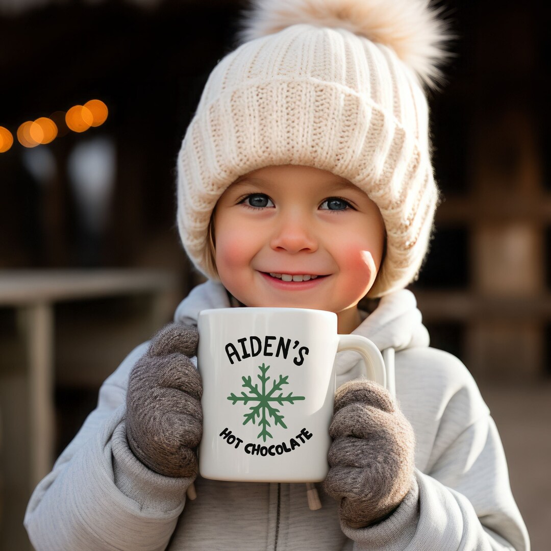 Hot Chocolate Snowflake Mug, Christmas Gift for Kids, Personalized Hot ...