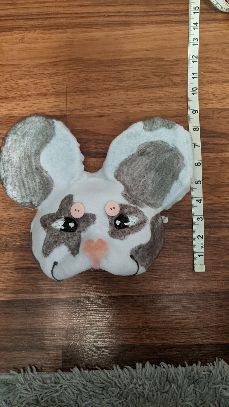 HQ Grey & White Therian Mouse Mask - Etsy