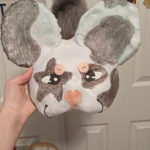 HQ Grey & White Therian Mouse Mask - Etsy