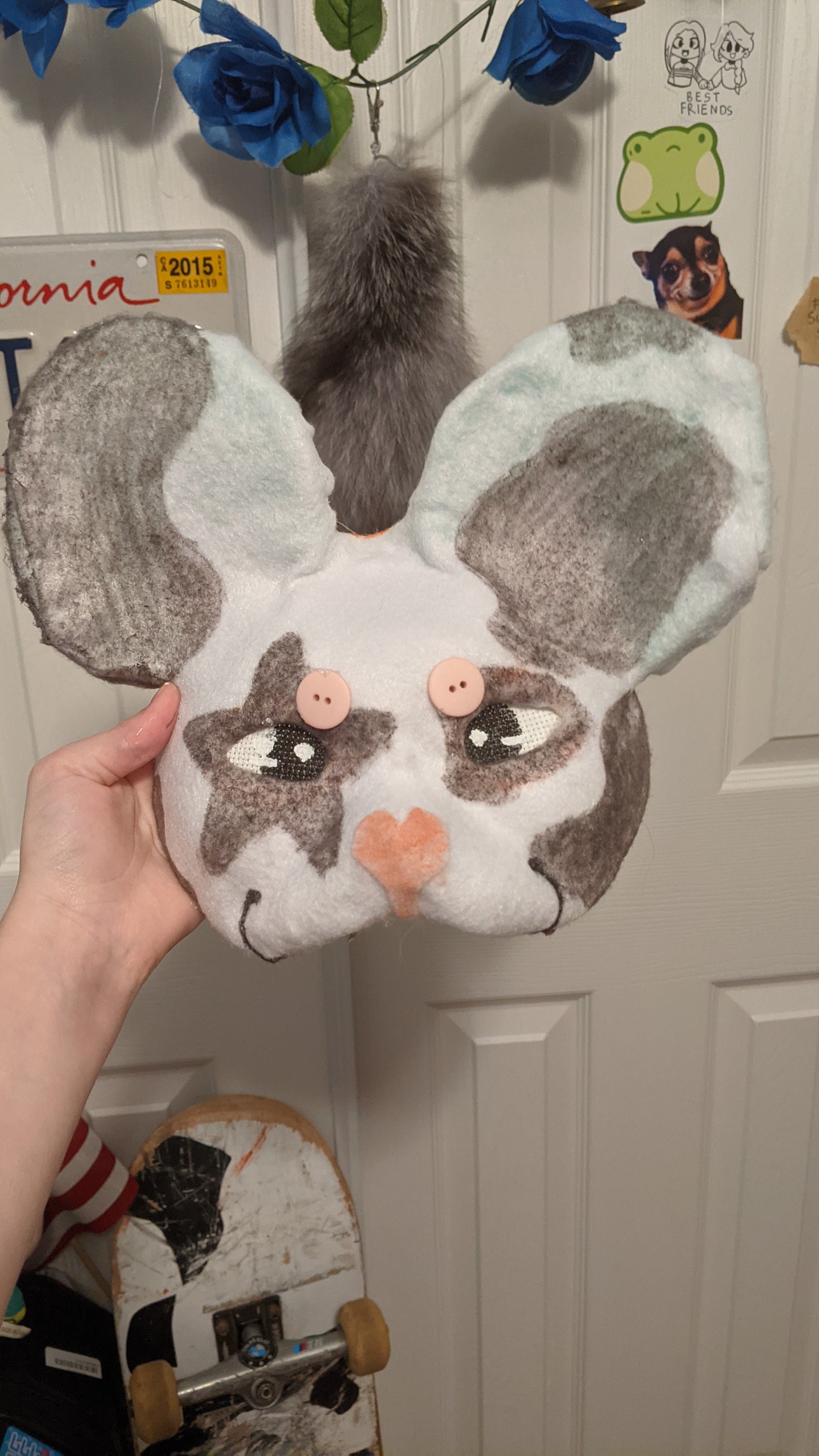 HQ Grey & White Therian Mouse Mask - Etsy