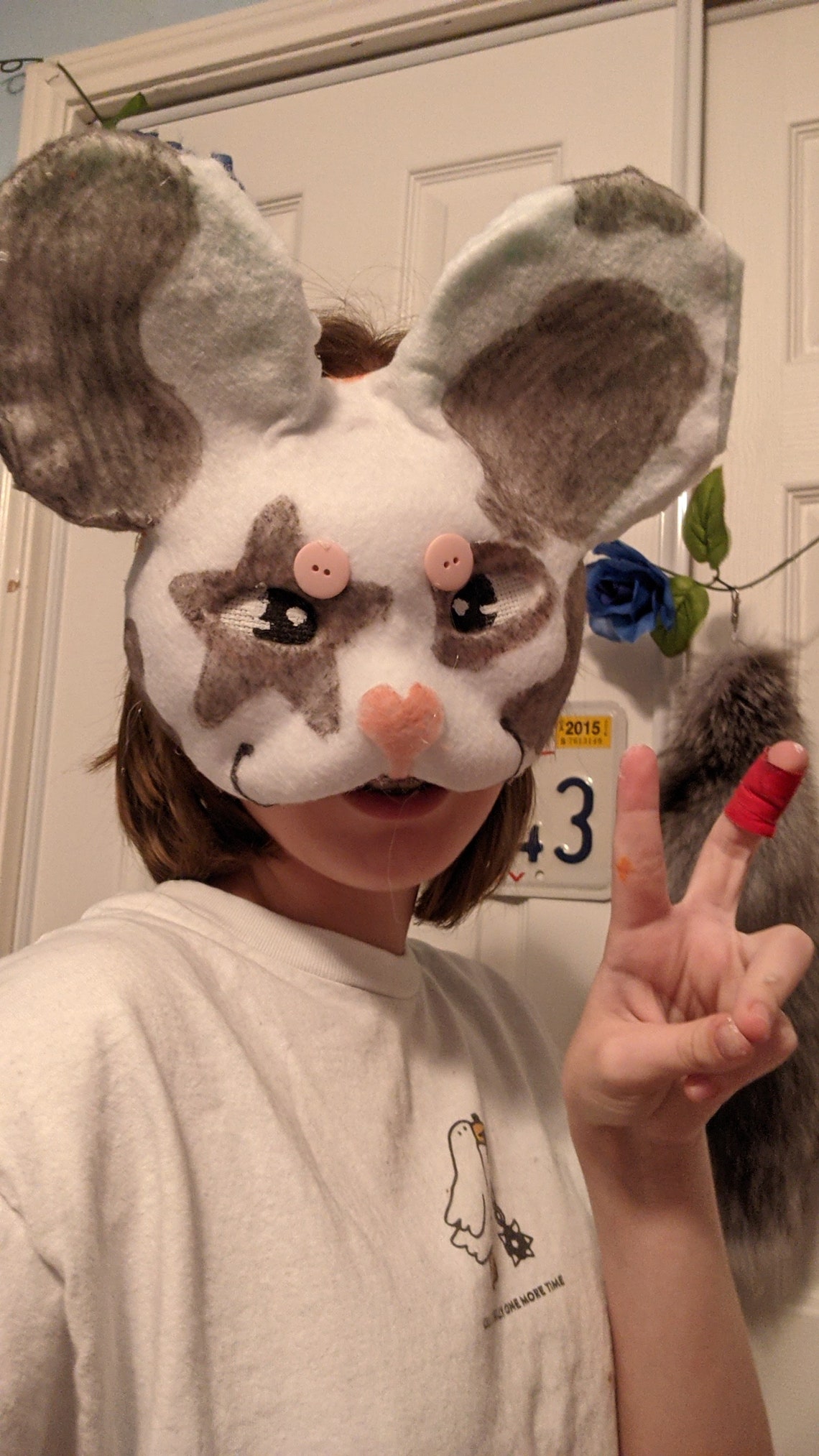 HQ Grey & White Therian Mouse Mask - Etsy