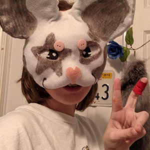 HQ Grey & White Therian Mouse Mask - Etsy