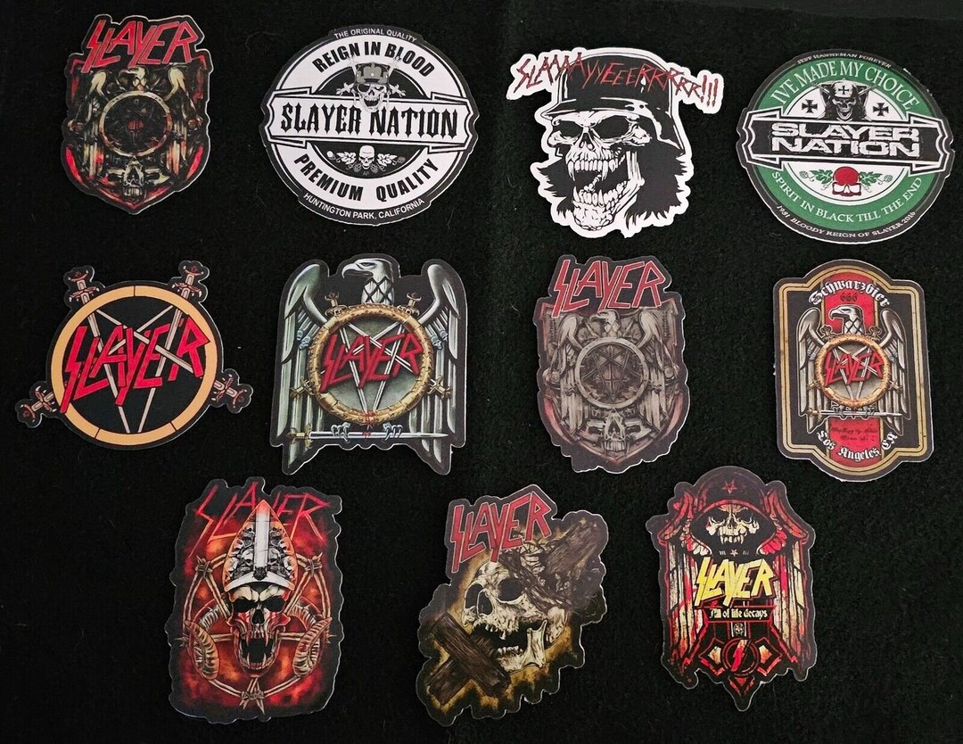 Slayer Stickers Slayer Decals Heavy Metal Rock N Roll - Etsy