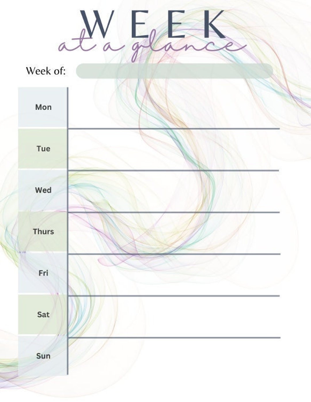 Weekly and Daily Planner - Printable and Customizable - Pastel Colors ...