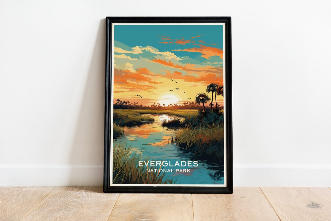 Everglades National Park Poster, Wall Art, Travel Poster, Everglades ...