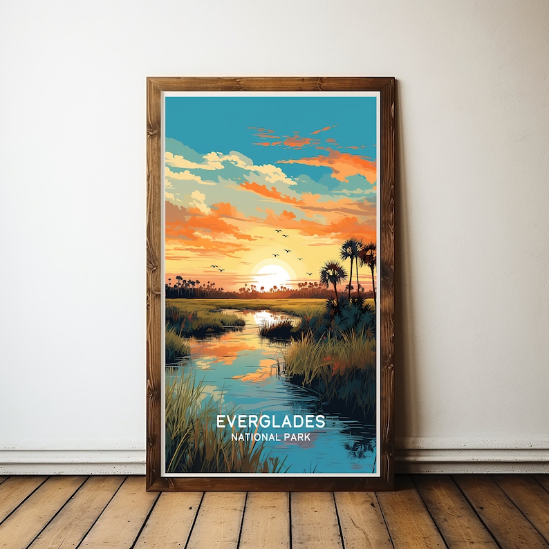 Everglades National Park Poster, Wall Art, Travel Poster, Everglades ...