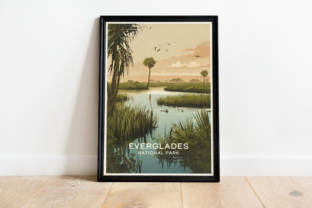 Everglades National Park Poster Wall Art Travel Poster - Etsy