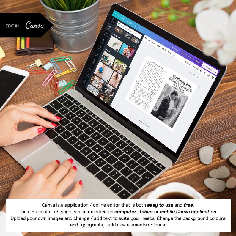 Wedding Newspaper, DIY Newspaper, Wedding Newspaper Template, Wedding ...