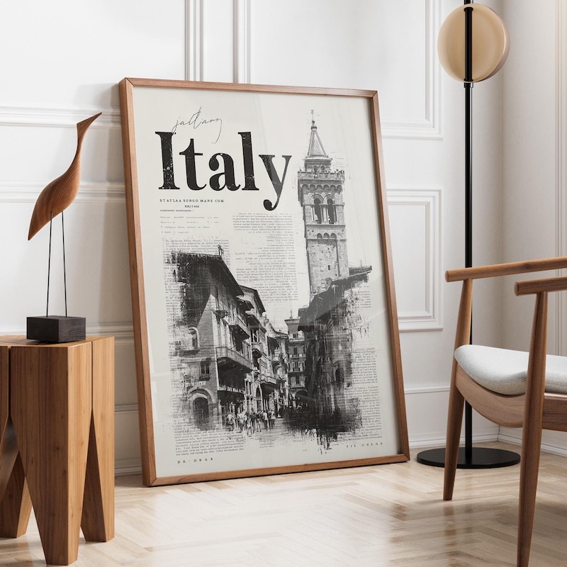 Old Italian Town Poster - Etsy