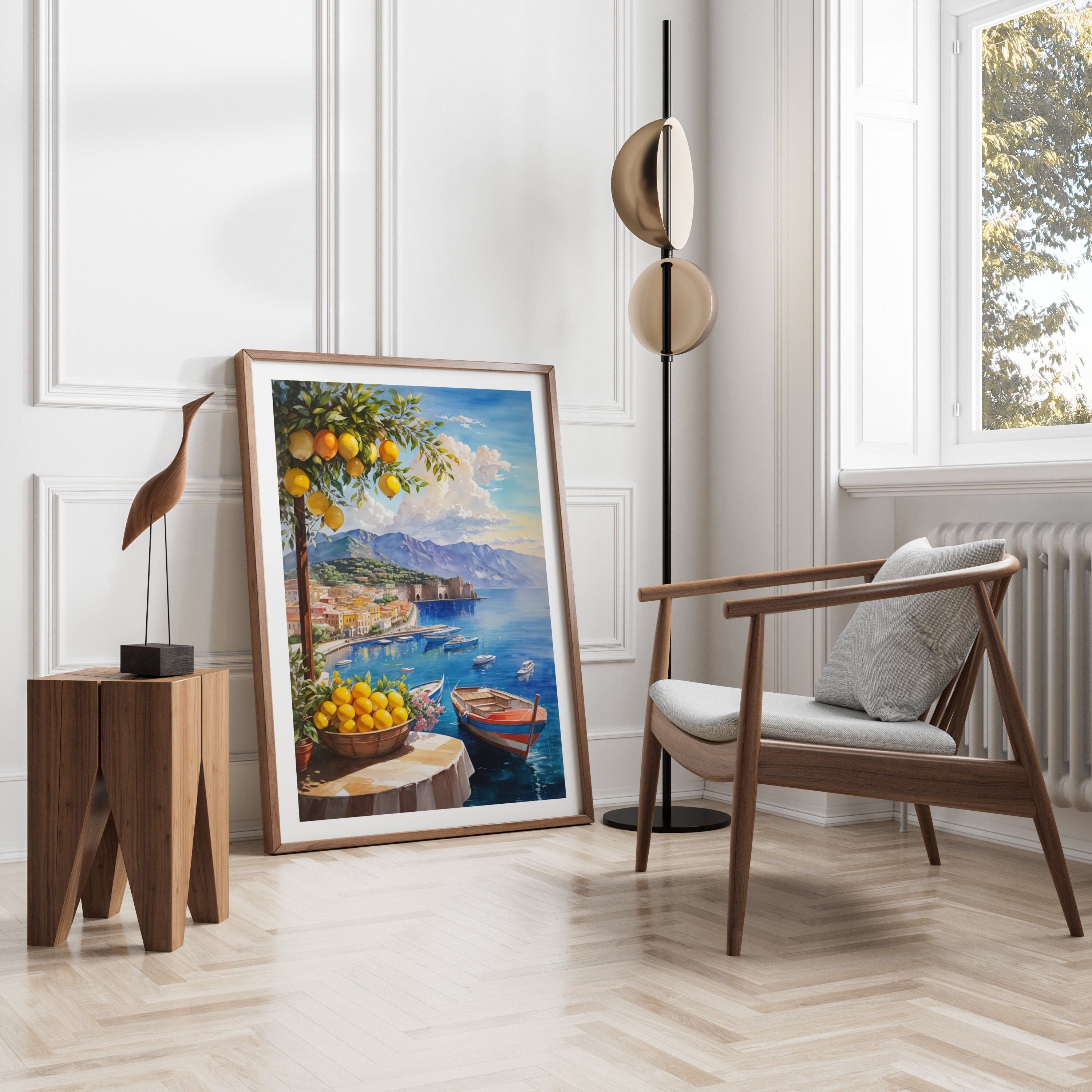 Sorrento Italy Lemon Poster Wall Art Lemons Tree Poster Italy Oil Paint ...